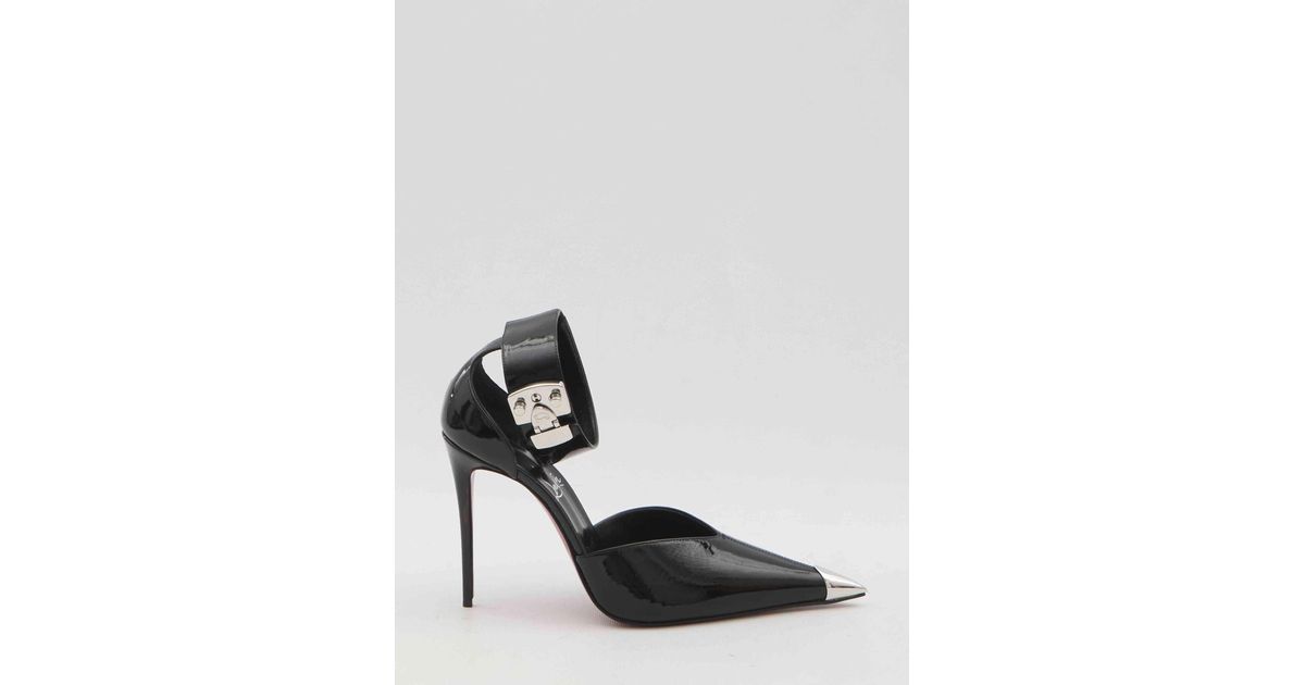 Christian Louboutin Lock Me Up 100 Pumps in Black | Lyst