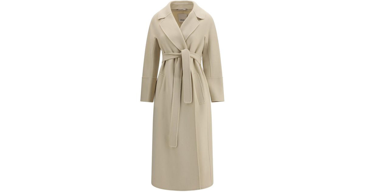 Max Mara 'S Maxmara Elisa Coat in Natural | Lyst