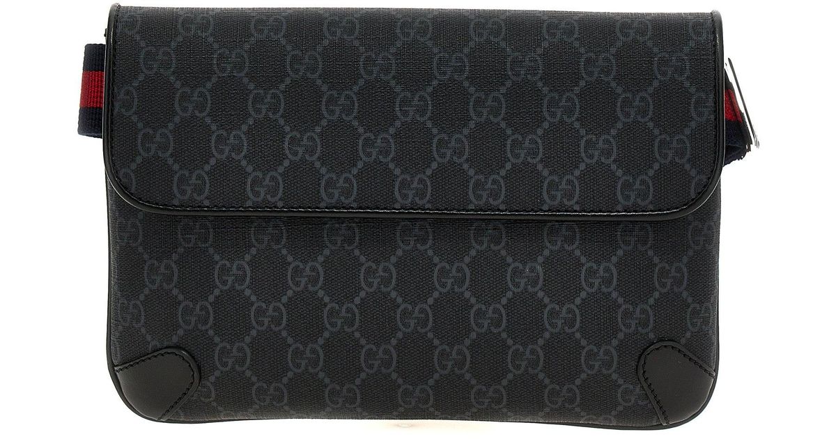 Gucci 'Gg' Fanny Pack in Black for Men | Lyst