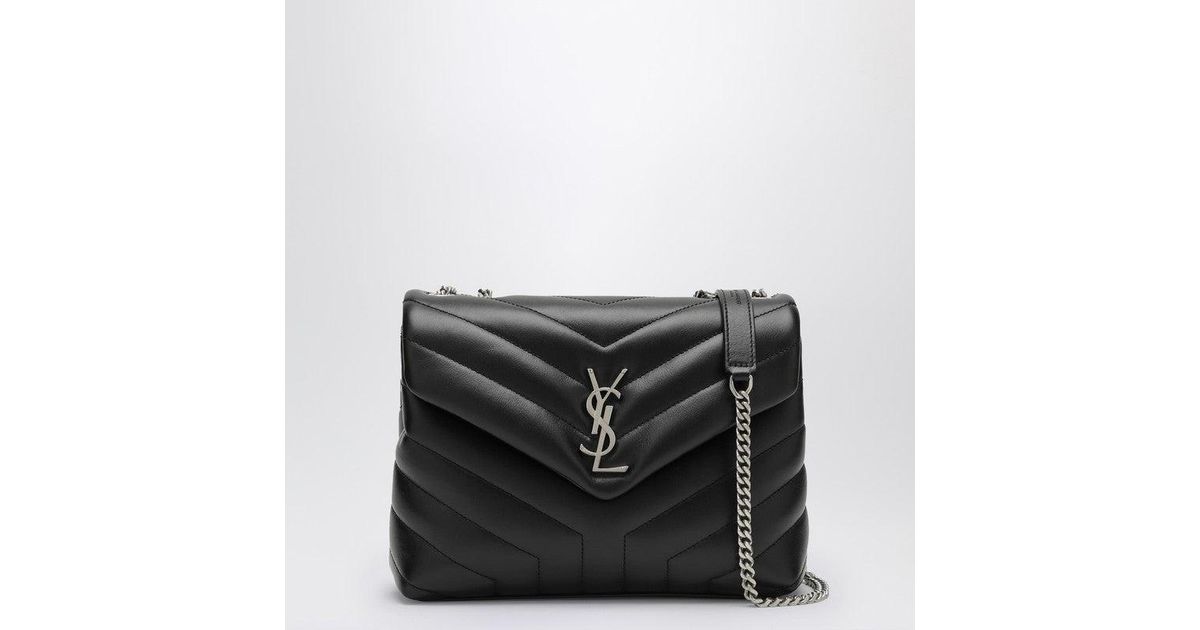 Saint Laurent Small Ysl Loulou Bag in Black | Lyst