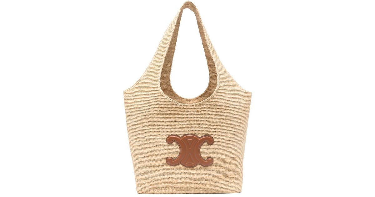 Celine Panier Cabas Bag in Natural | Lyst