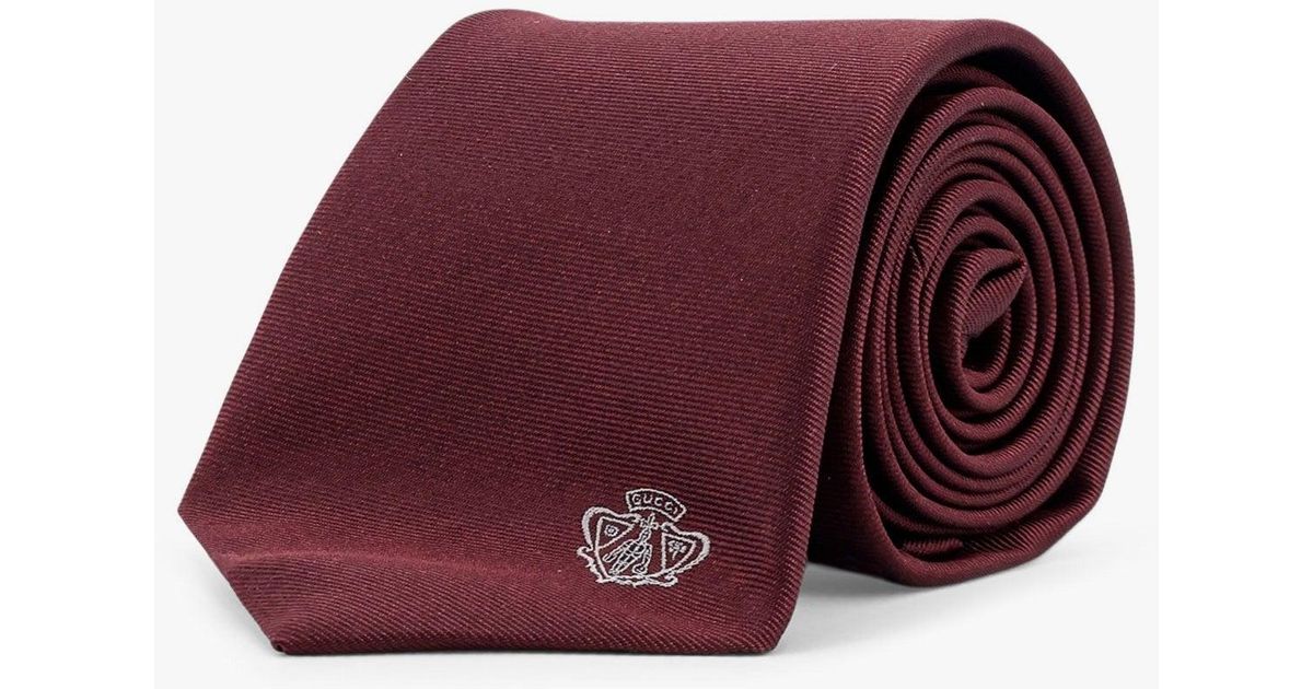 Gucci Silk Tie With Lord Detail in Purple for Men | Lyst
