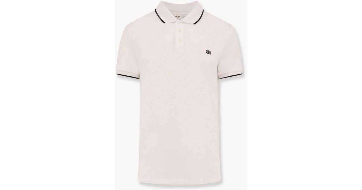 Celine Polo Shirts in White for Men | Lyst