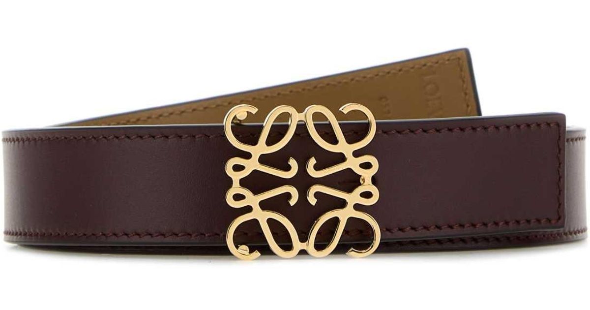 Loewe Grape Leather Reversible Belt in White | Lyst