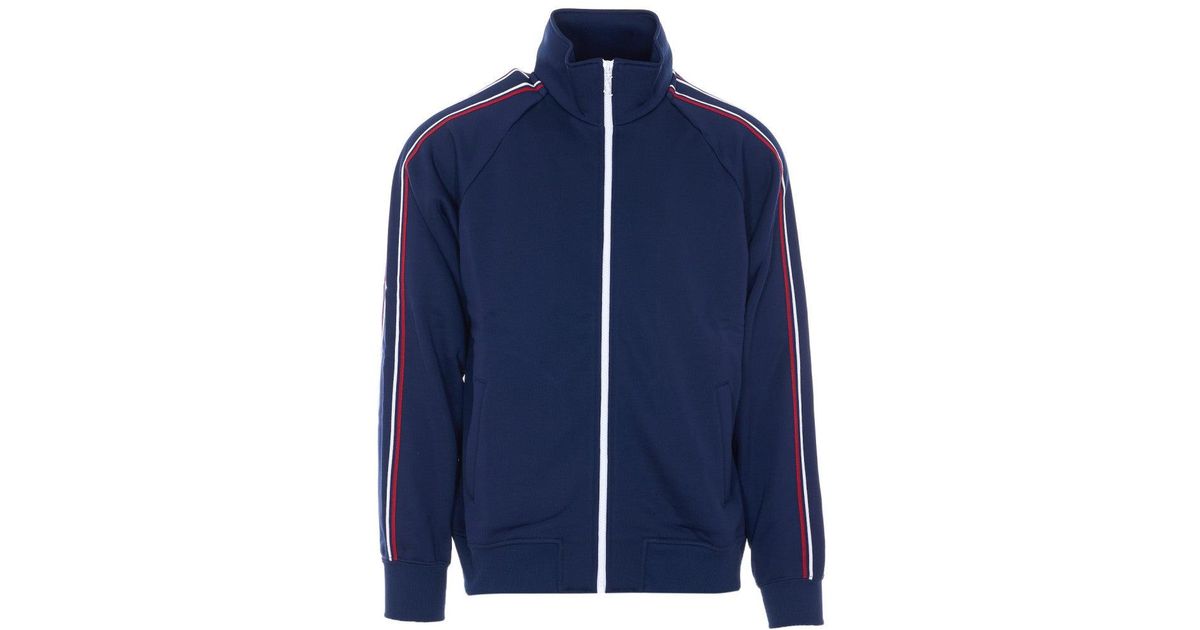 Saint Laurent Track Jacket in Blue for Men | Lyst