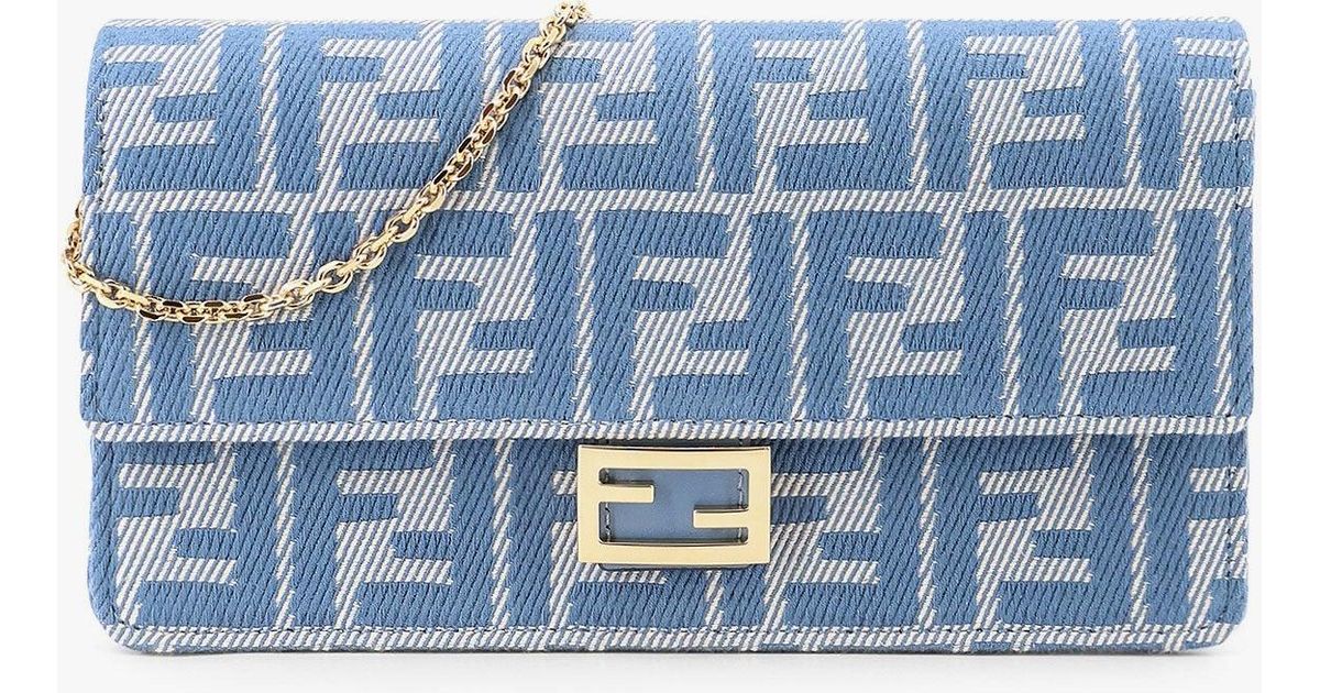 Fendi Wallets in Blue | Lyst