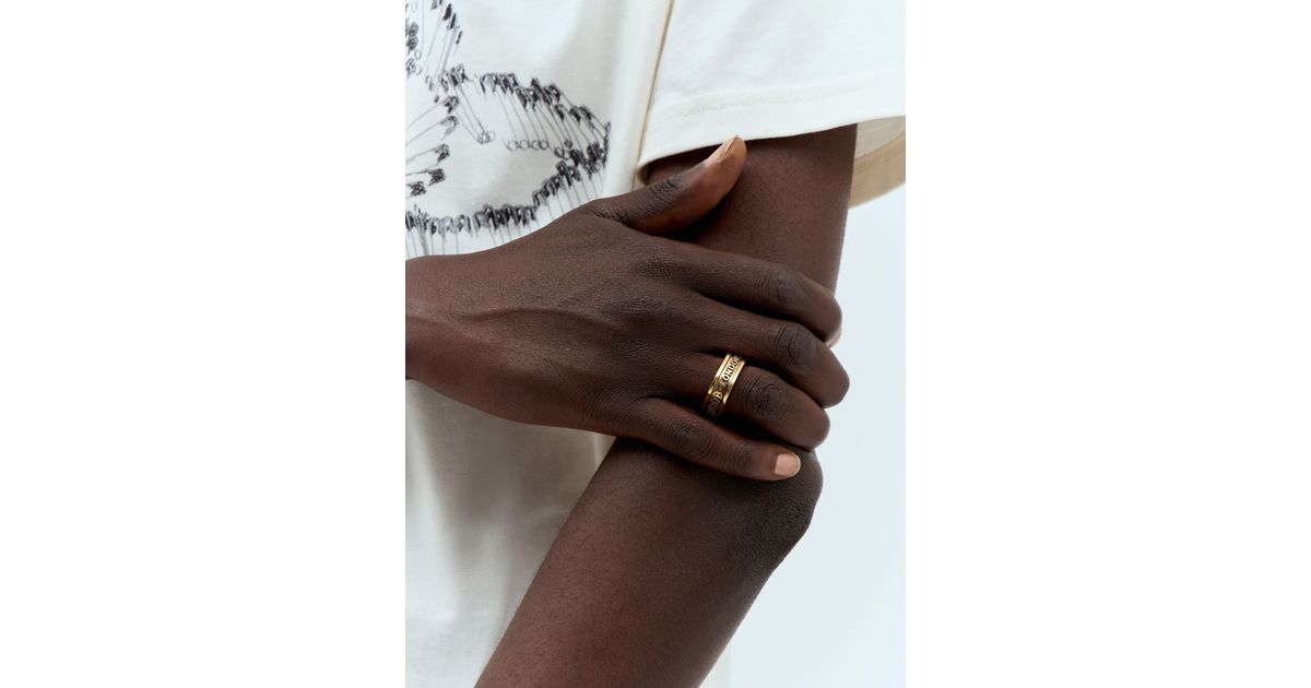 Vivienne Westwood Scilly Engraved Ring in Brown for Men | Lyst