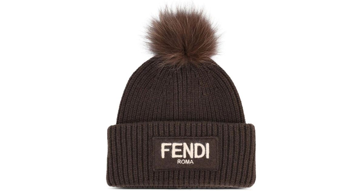 Fendi Hats in Brown | Lyst