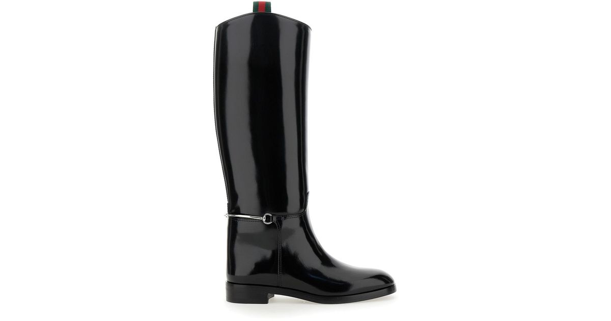 Gucci 'Michelangelo' Knee-High Boots With Web Detail And Horsebit in ...