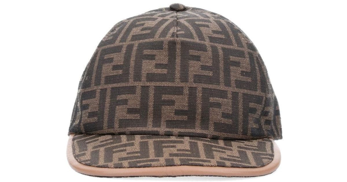 Fendi Logo Baseball Cap in Gray for Men | Lyst