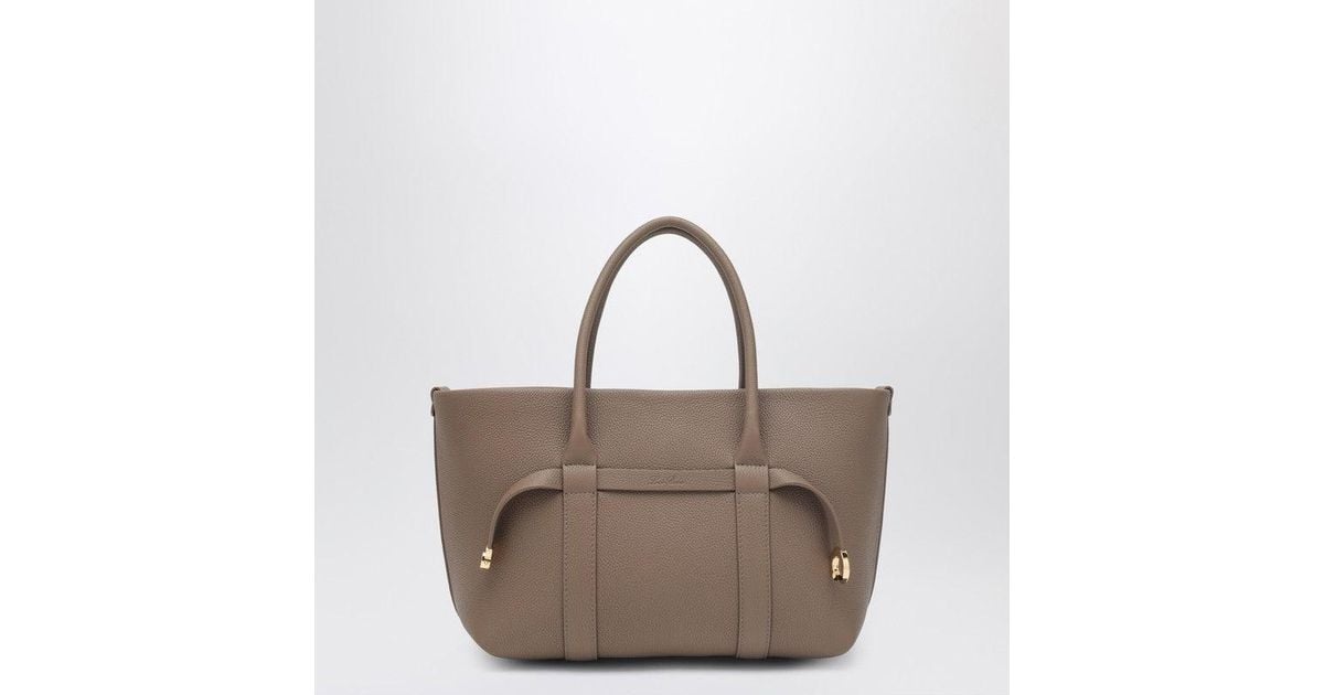Loro Piana Ghiera Shopper Small Bag in Brown | Lyst