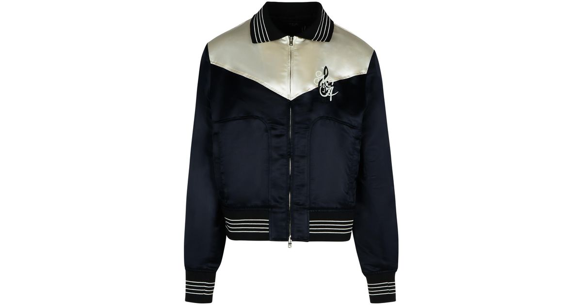Amiri 'Music' Polyester Blend Bomber Jacket in Black for Men | Lyst