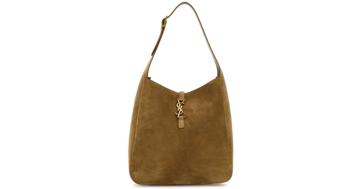 Saint Laurent Biscuit Suede Large Le 5 Ãƒâ 7 Shoulder Bag in Brown | Lyst