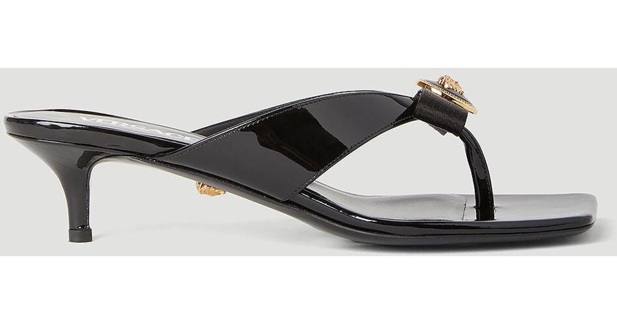 Versace Gianni Ribbon Low Mules | Lyst