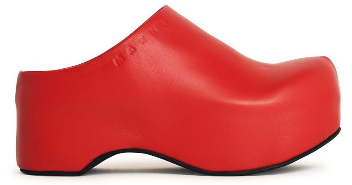 Marni Lear Sabots in Red for Men | Lyst