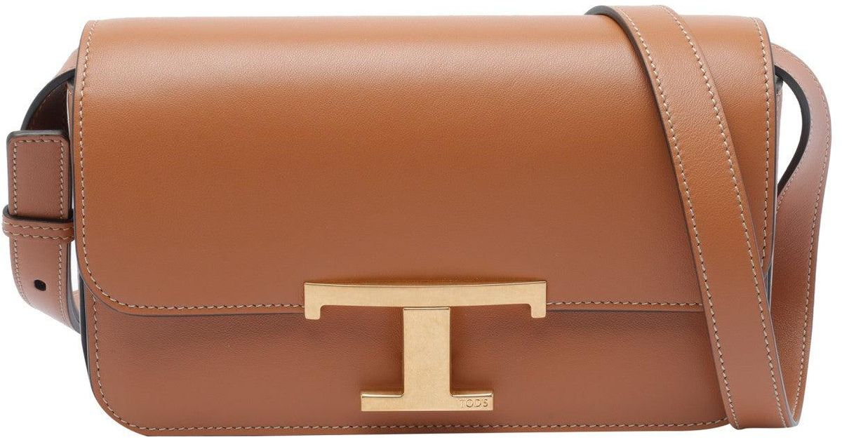 Tod's Micro T Timeless Crossbody Bag in Brown | Lyst
