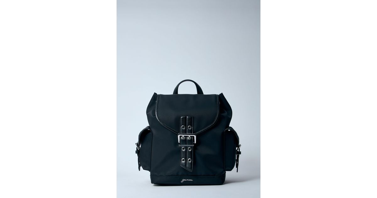 Ganni Small Bucky Backpack in Blue | Lyst