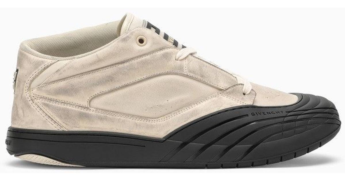 Givenchy Stone Nubuck Low Skate Trainer in White for Men | Lyst