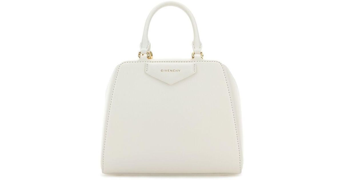 Givenchy Ivory Leather Mini Antigona Cube Handbag in Natural for Men | Lyst