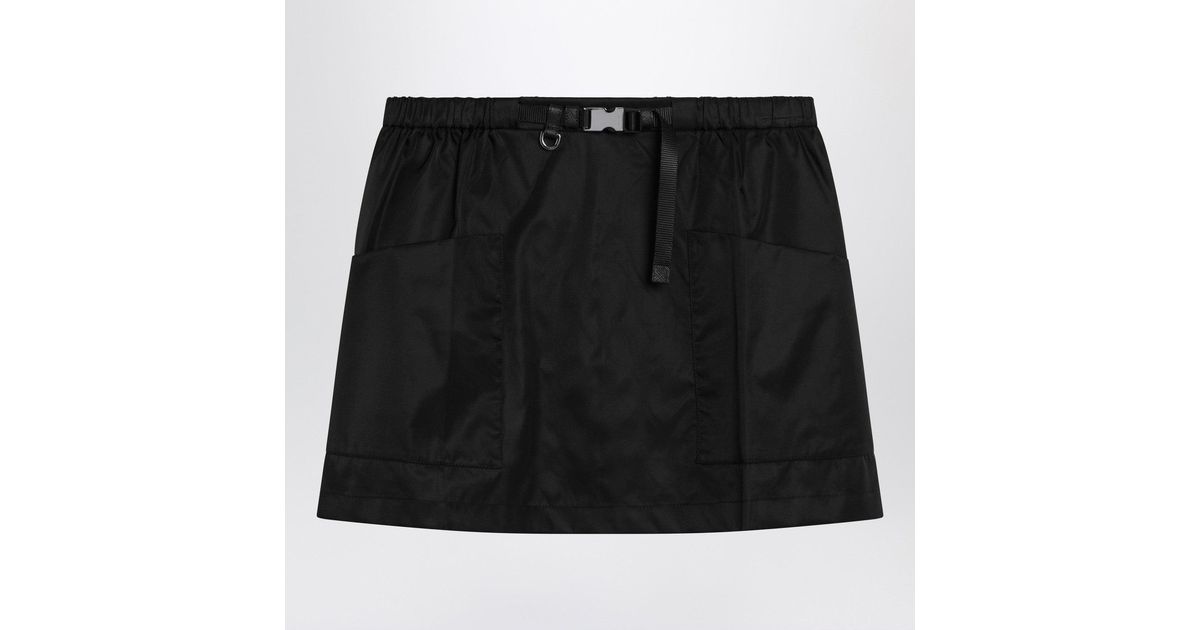 Prada Renylon Mini Skirt in Black | Lyst