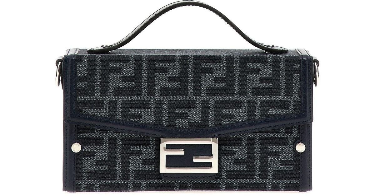 Fendi 'Baguette Soft Trunk' Handbag in Black for Men | Lyst