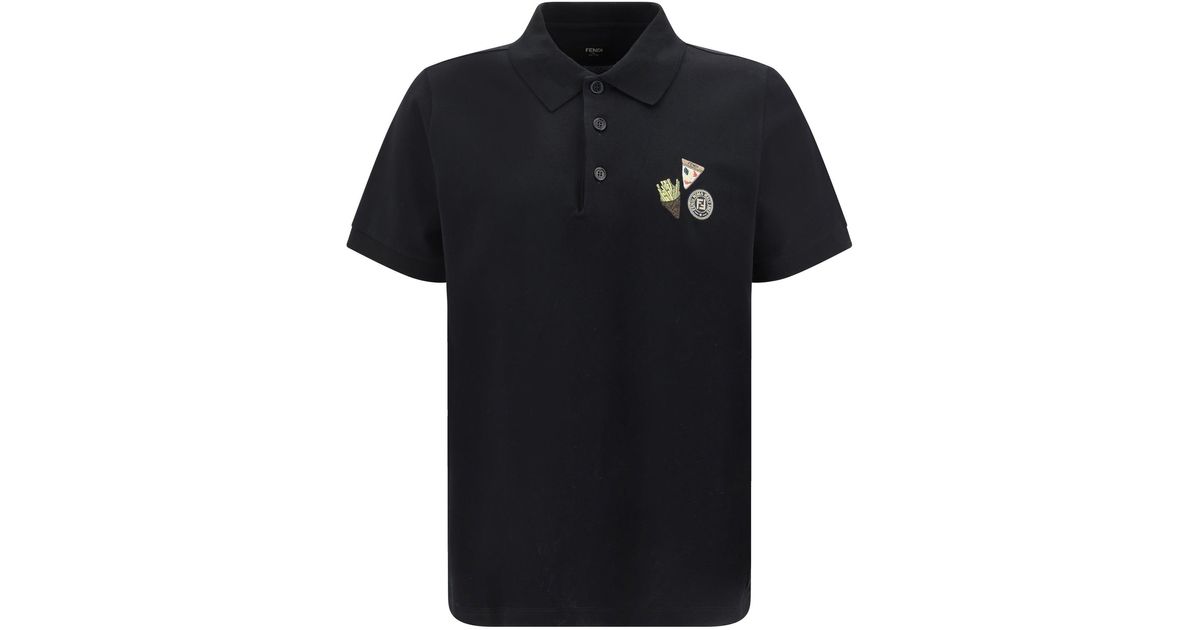Fendi Polo Shirts in Black for Men | Lyst