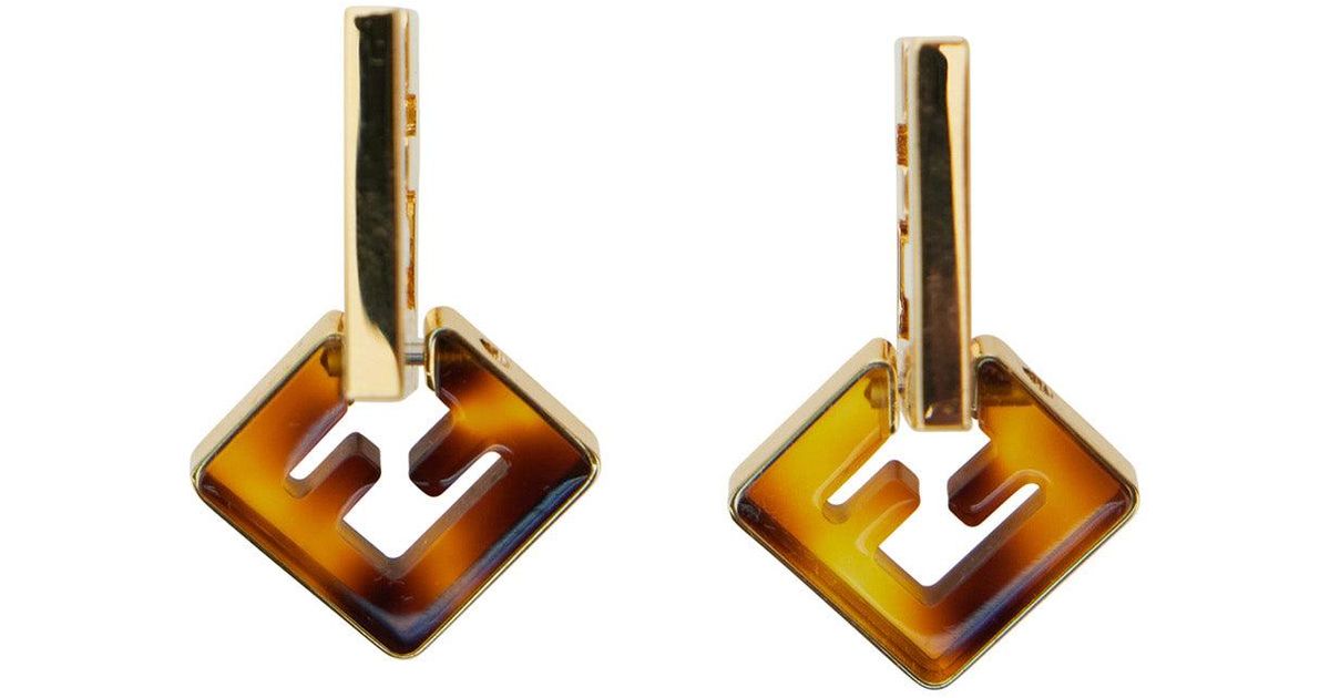 Fendi 'Forever' -Colored Earrings With Chained Ff Details And ...