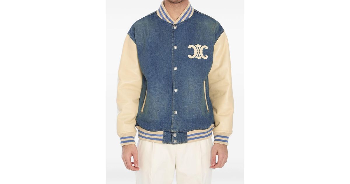 Celine Denim Bomber in Blue for Men | Lyst