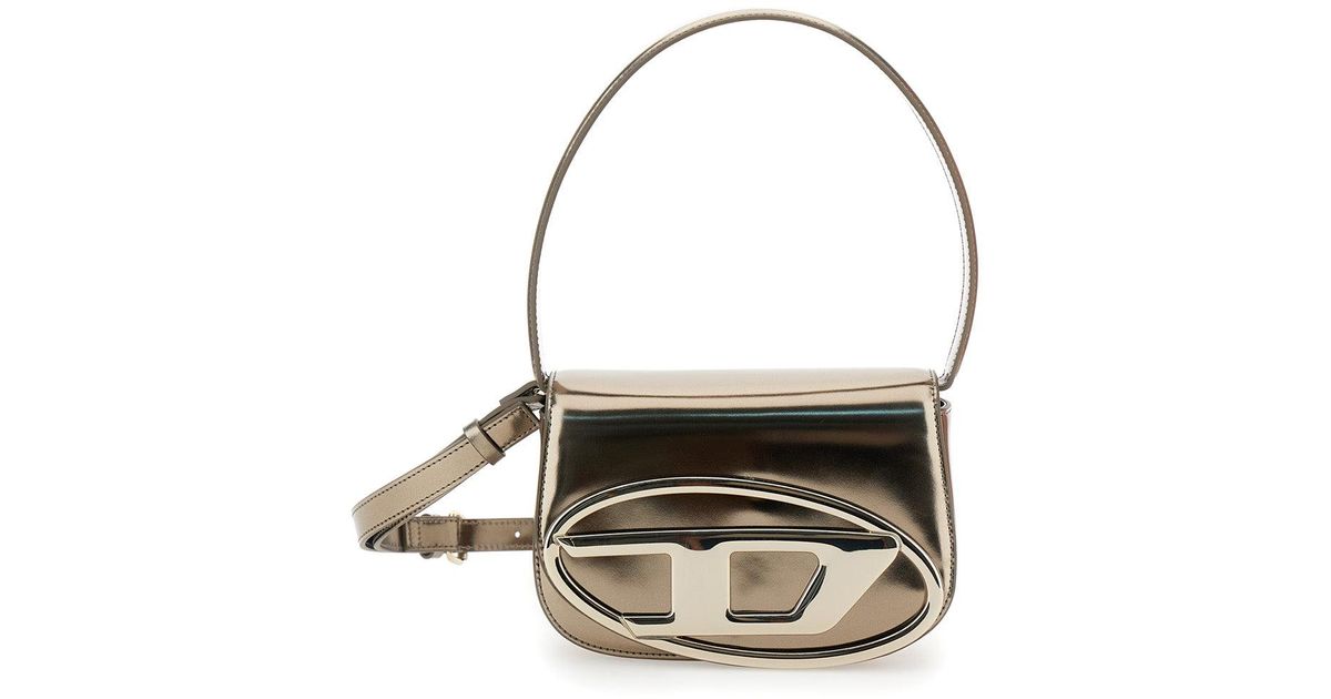 DIESEL '1Dr' Metallic Shoulder Bag With Logo Plate for Men | Lyst