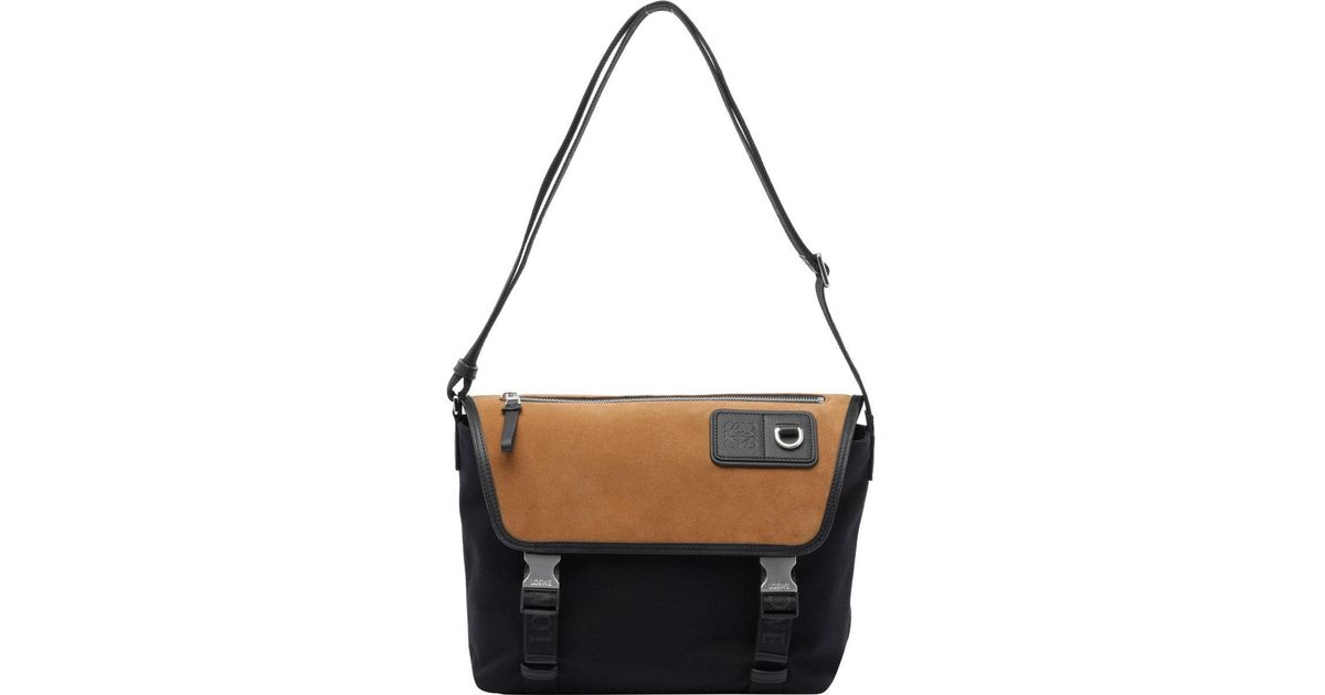 Loewe Medium Flex Messenger Bag in Black for Men | Lyst