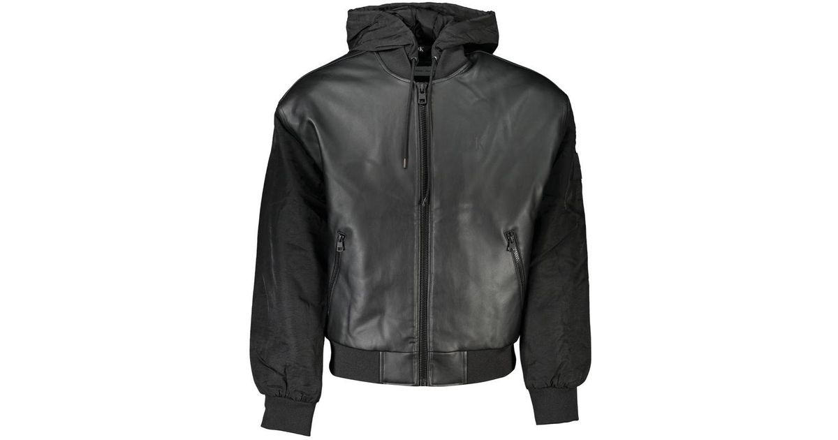 Calvin Klein Sleek Hooded Jacket With Contrasting 'Details in Black for ...