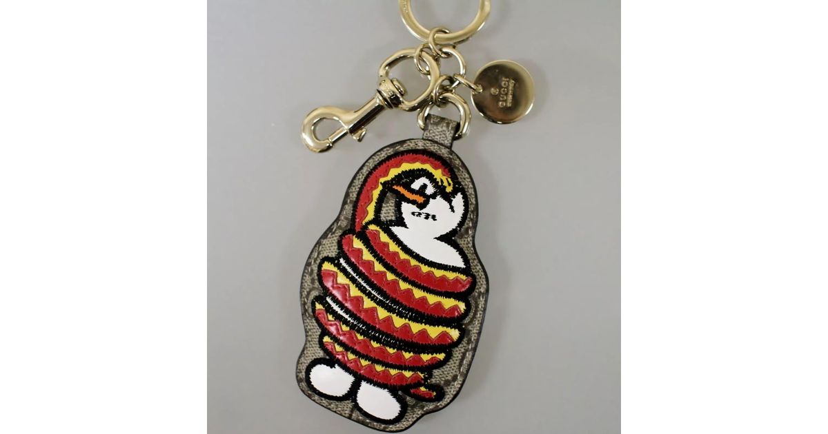 Gucci New Unicef Gg Canvas/Leather Key Ring/Charm Snowman And Snake for ...