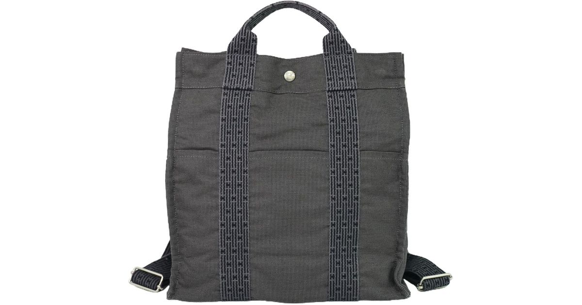 Hermès Herline Polyamide Backpack Bag (Pre-Owned) in Black | Lyst