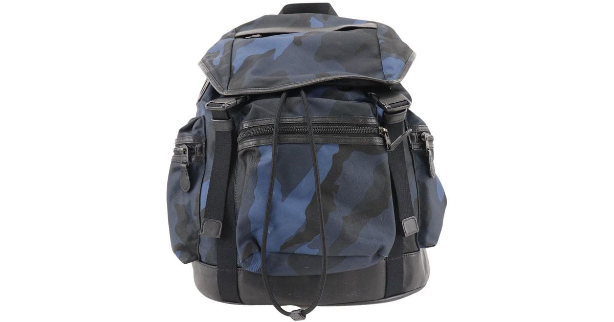 COACH Canvas Backpack Bag (Pre-Owned) in Blue | Lyst