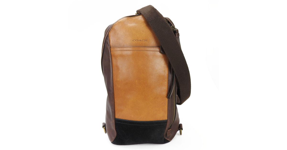 COACH Leather Shoulder Bag (Pre-Owned) in Brown for Men | Lyst