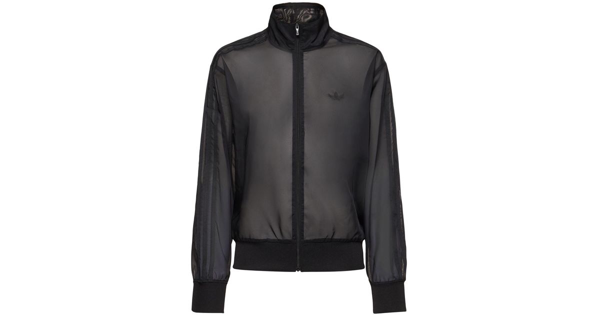 adidas Originals Sheer Track Top in Black | Lyst