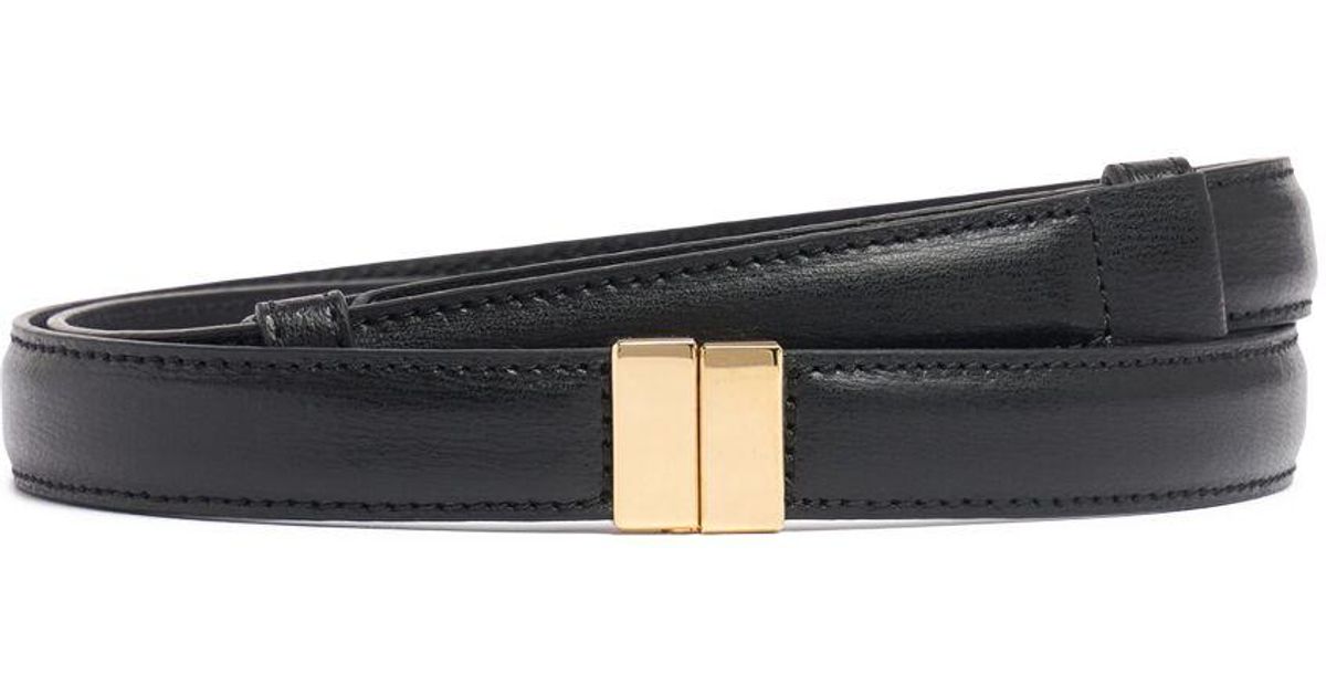 TOTEME Slide Clasp Leather Belt in White | Lyst