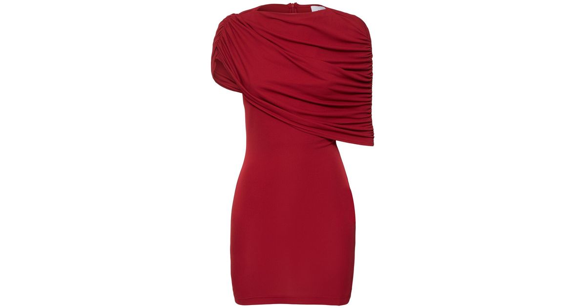 Esse Studios Bonachi Draped Mini Dress in Red | Lyst