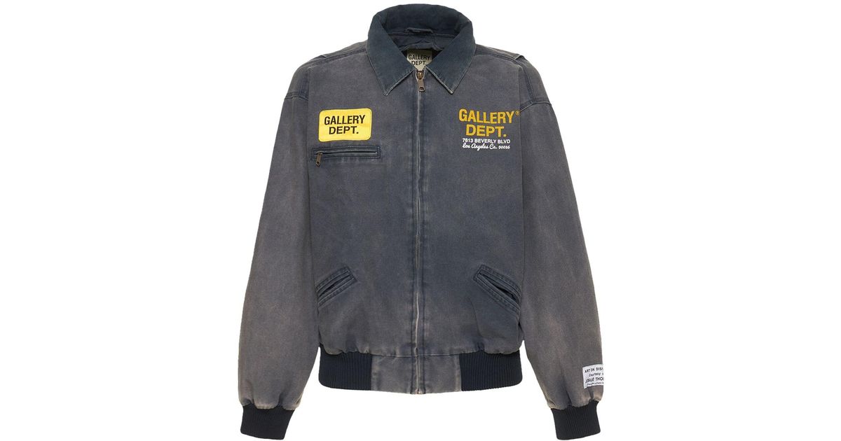 GALLERY DEPT. Mechanic Cotton Varsity Jacket in Grey for Men | Lyst UK
