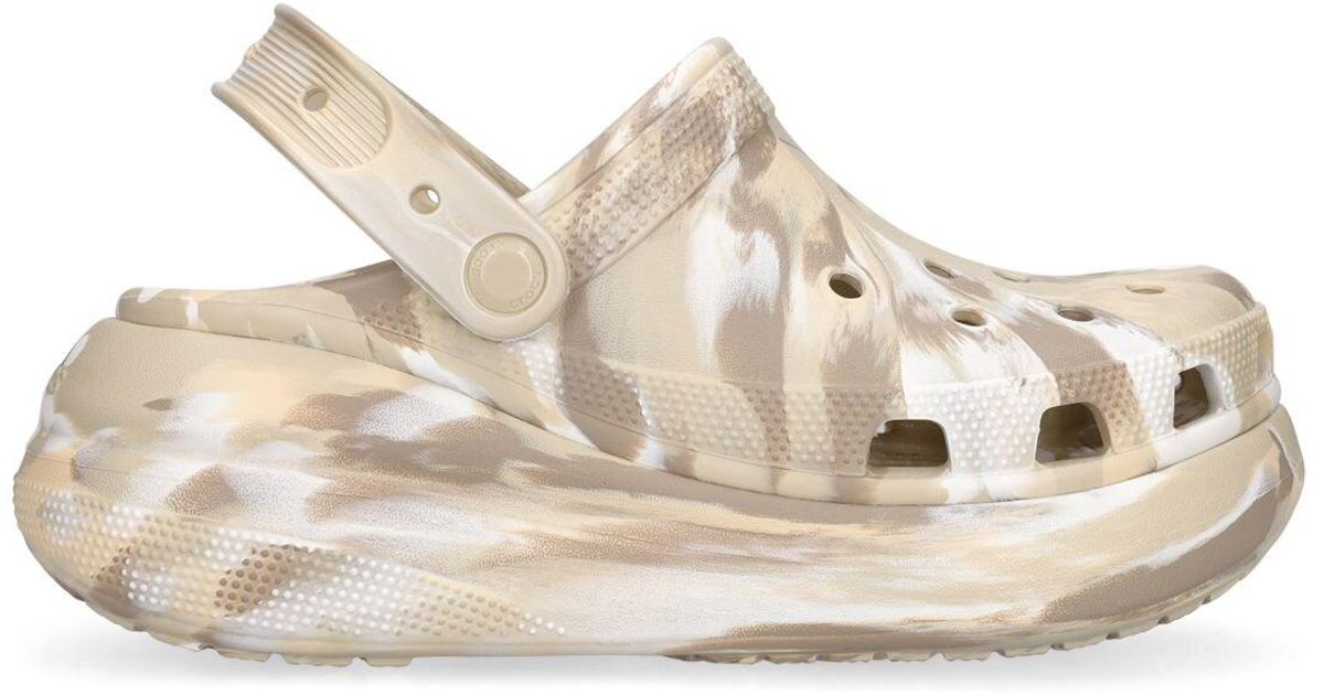 Crocs™ Classic Crush Marble Print Clogs In Natural Lyst Uk