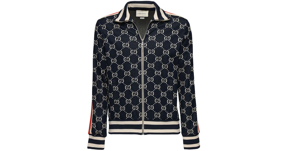 Gucci Gg Supreme Jacquard Zip-up Track Jacket for Men | Lyst Canada