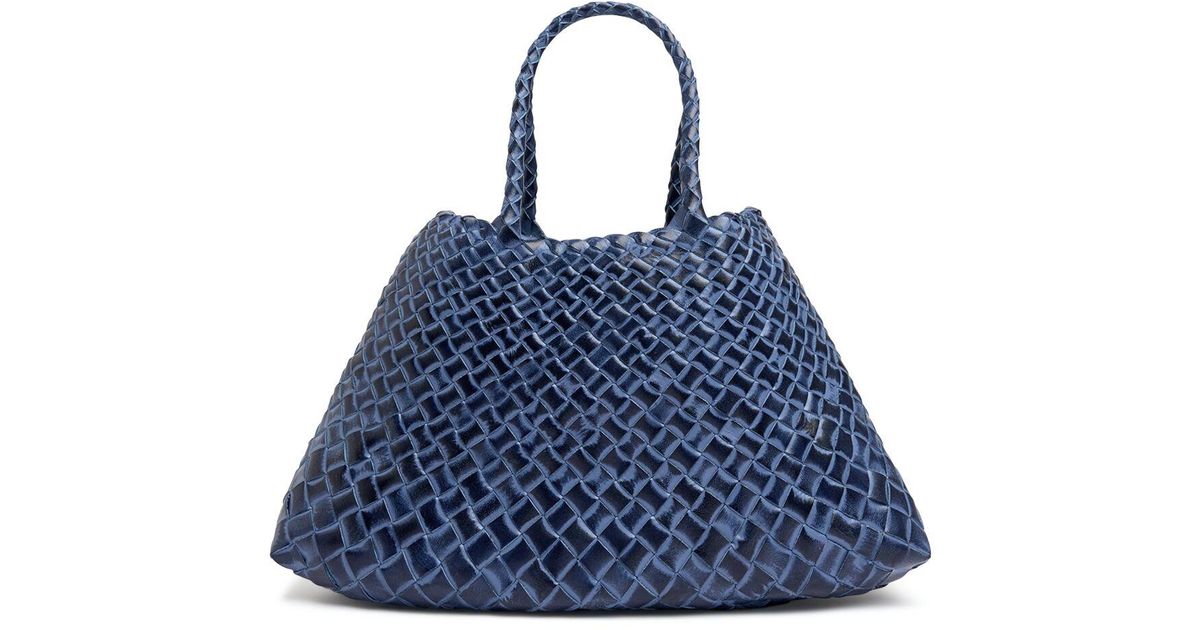 Dragon Diffusion Small Santa Croce Leather Shoulder Bag in Blue | Lyst