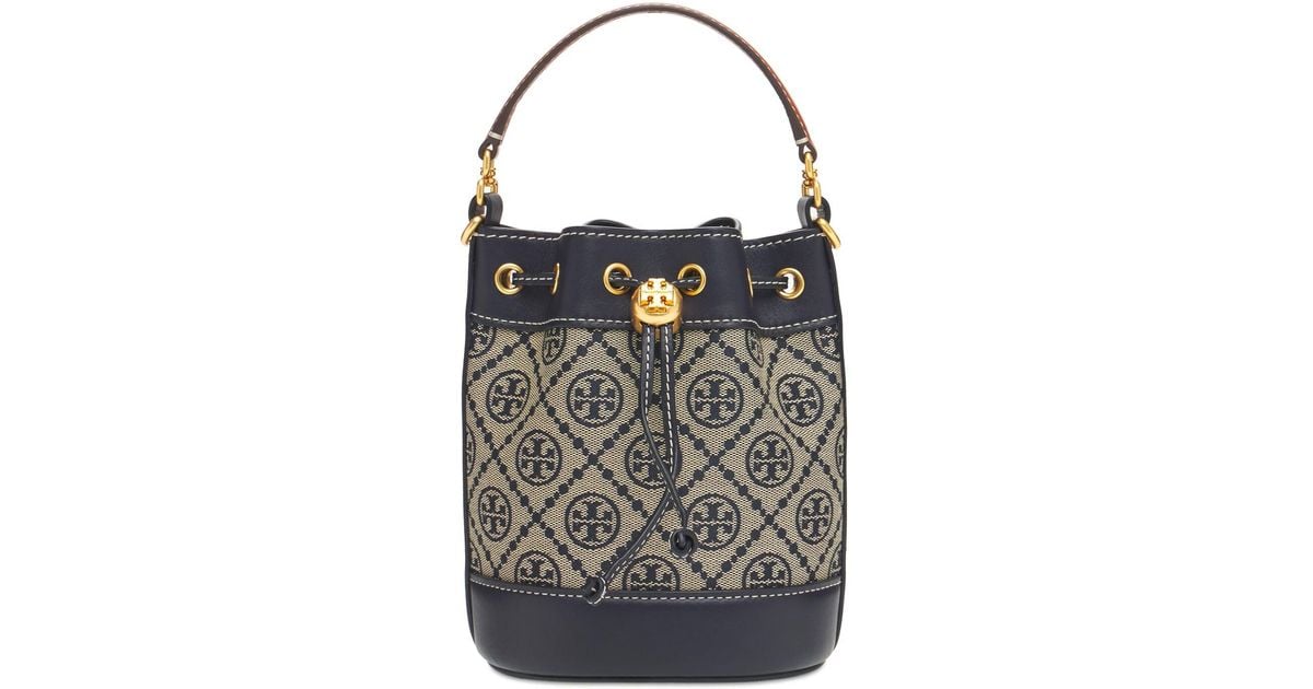 Tory Burch T Monogram Jacquard Bucket Bag | semashow.com Tory Burch T Monogram Jacquard Bucket Bag | semashow.com