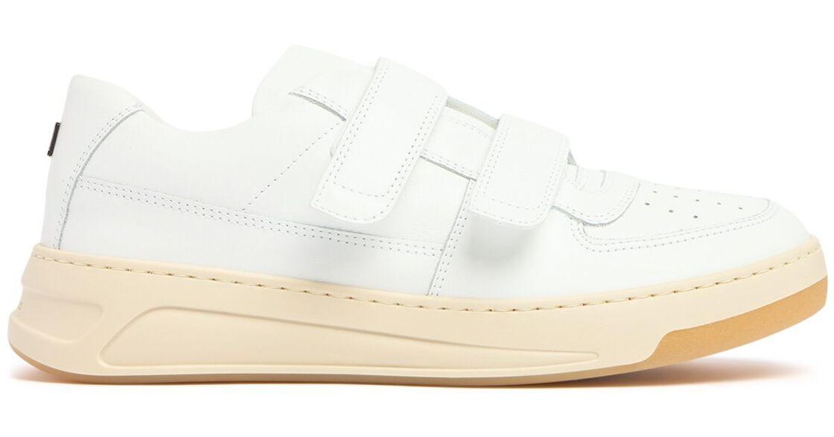 Acne Studios Steffey Leather Low Top Sneakers in White for Men | Lyst