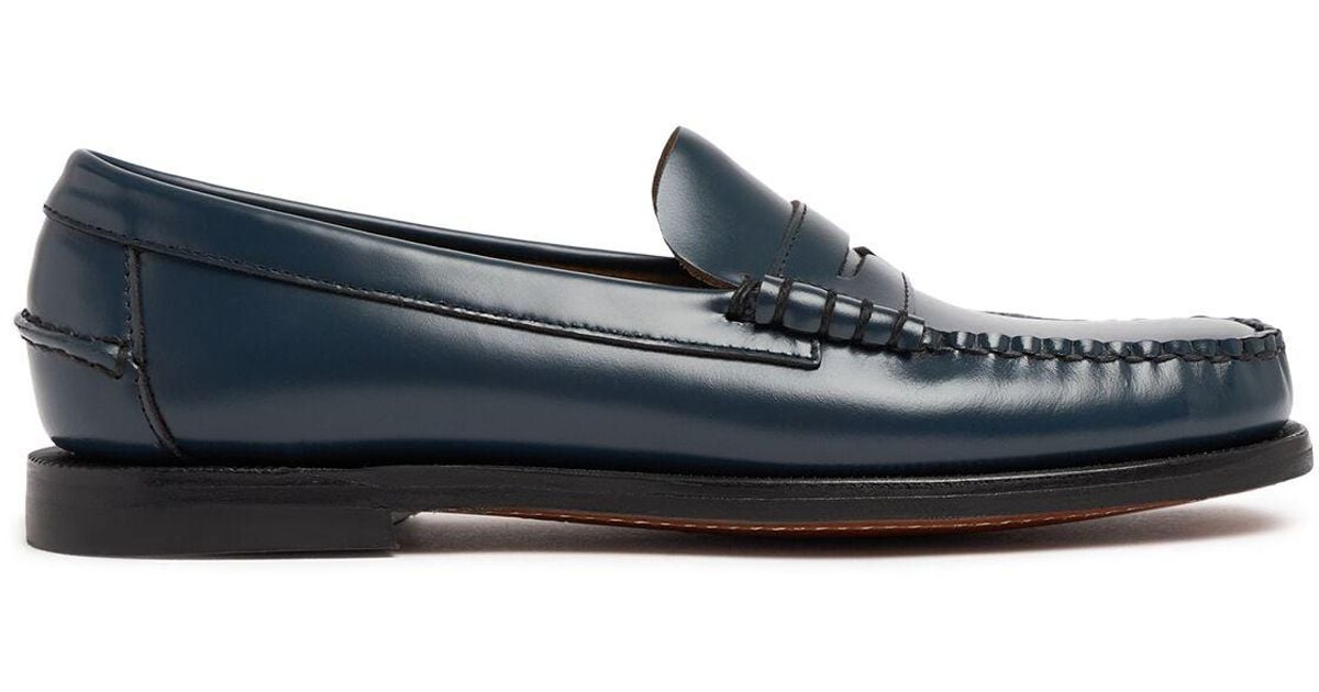 Sebago 20mm Classic Dan Pigment Leather Loafers in Blue | Lyst
