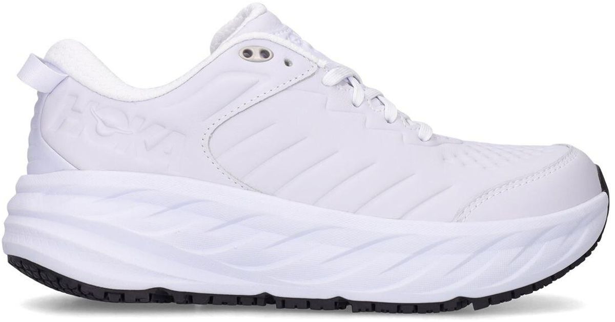 Hoka One One Leather Bondi Sr Sneakers in White | Lyst
