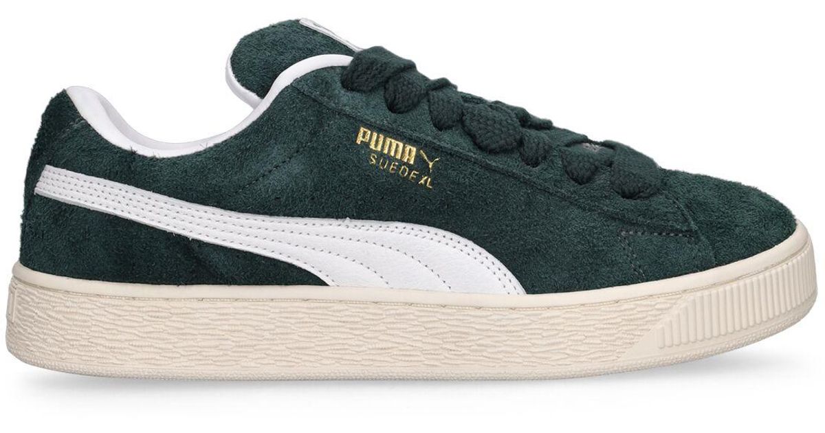 PUMA Suede Xl Hairy Sneakers in Green for Men | Lyst