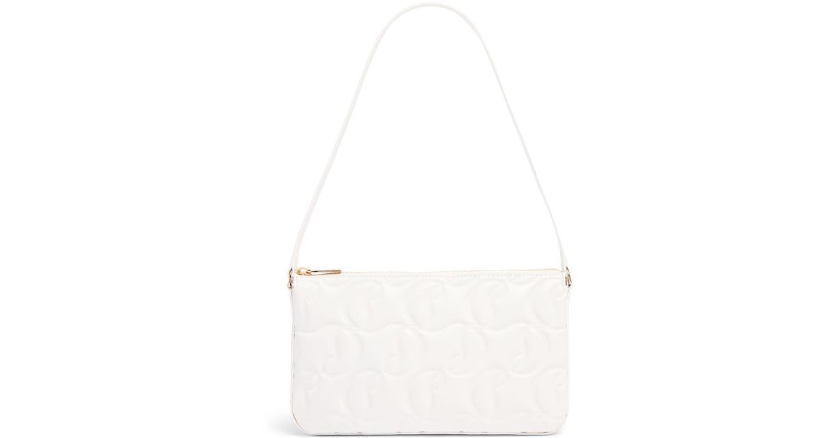 Christian Louboutin Loubile Cl Embossed Leather Shoulder Bag in White ...