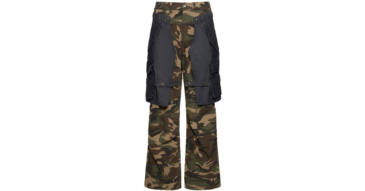 ANDERSSON BELL Raptor Layered Cotton Cargo Pants in Blue for Men | Lyst