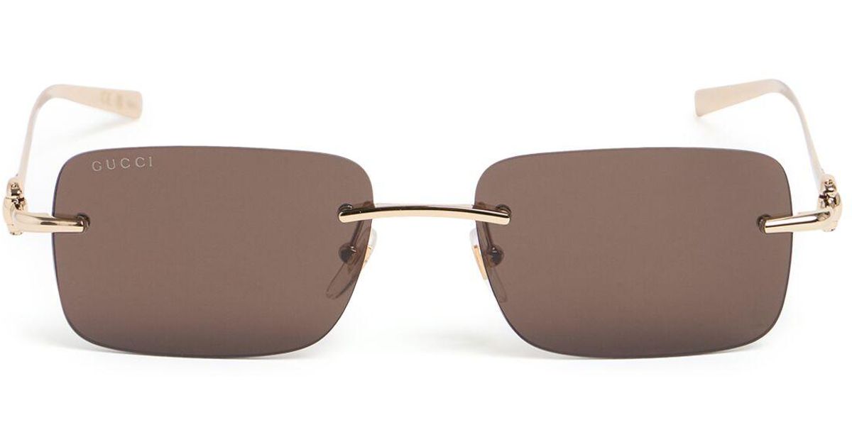 Gucci gg1703s Metal Sunglasses | Lyst UK